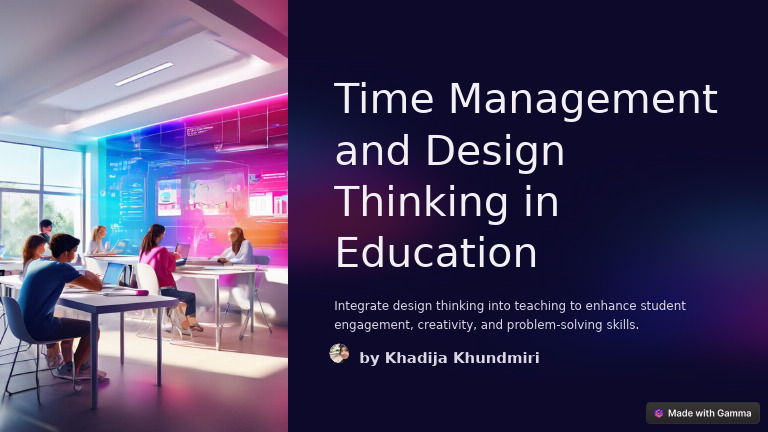 Time Management and Design Thinking in Education | PDF
