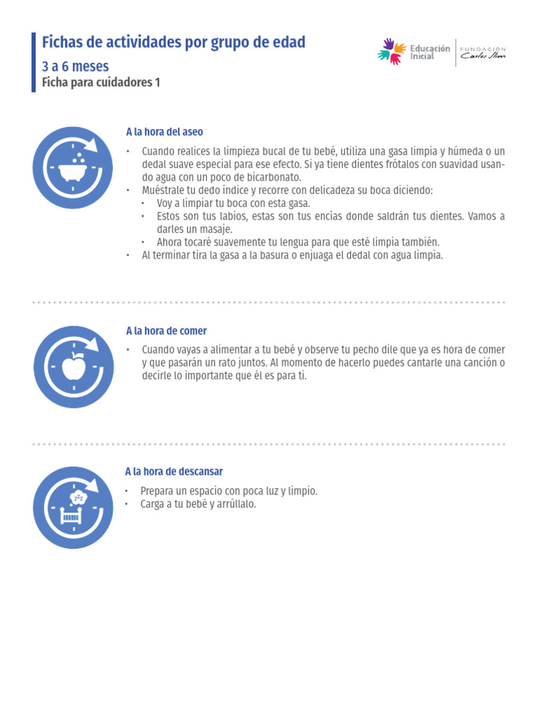 Actividades para Bebés de 3 a 6 Meses | PDF | Boca