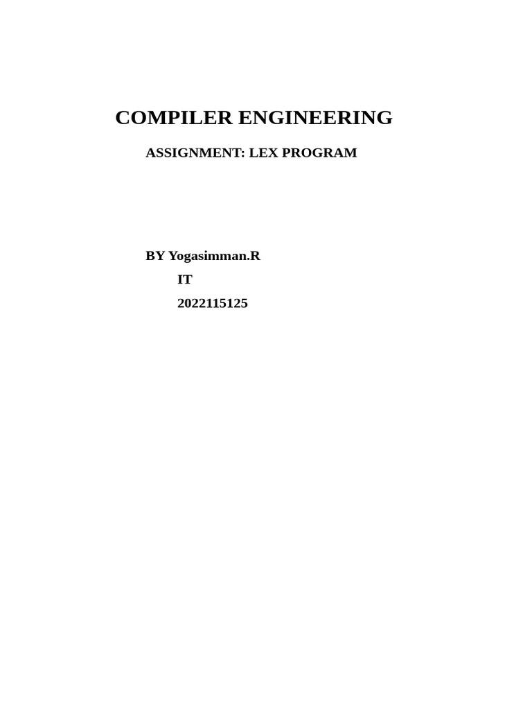 Lex_Program | PDF | Computer Programming | Software Engineering Lex_Program | PDF | Computer Programming | Software Engineering