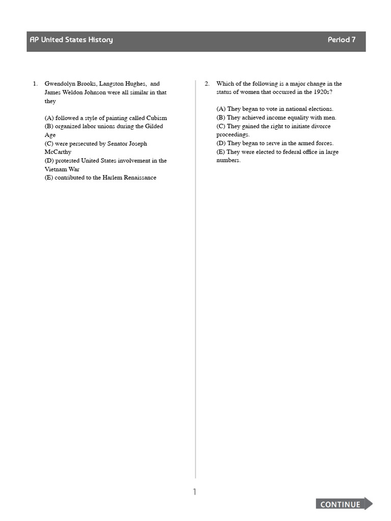 AP US History Exam Prep | PDF