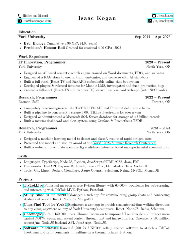 Resume_TikTokLive | PDF | Web Application | Selenium (Software)