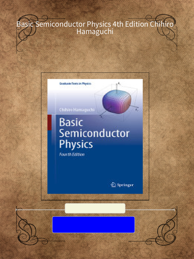 Ebooks File Basic Semiconductor Physics 4th Edition Chihiro Hamaguchi All Chapters | PDF ...