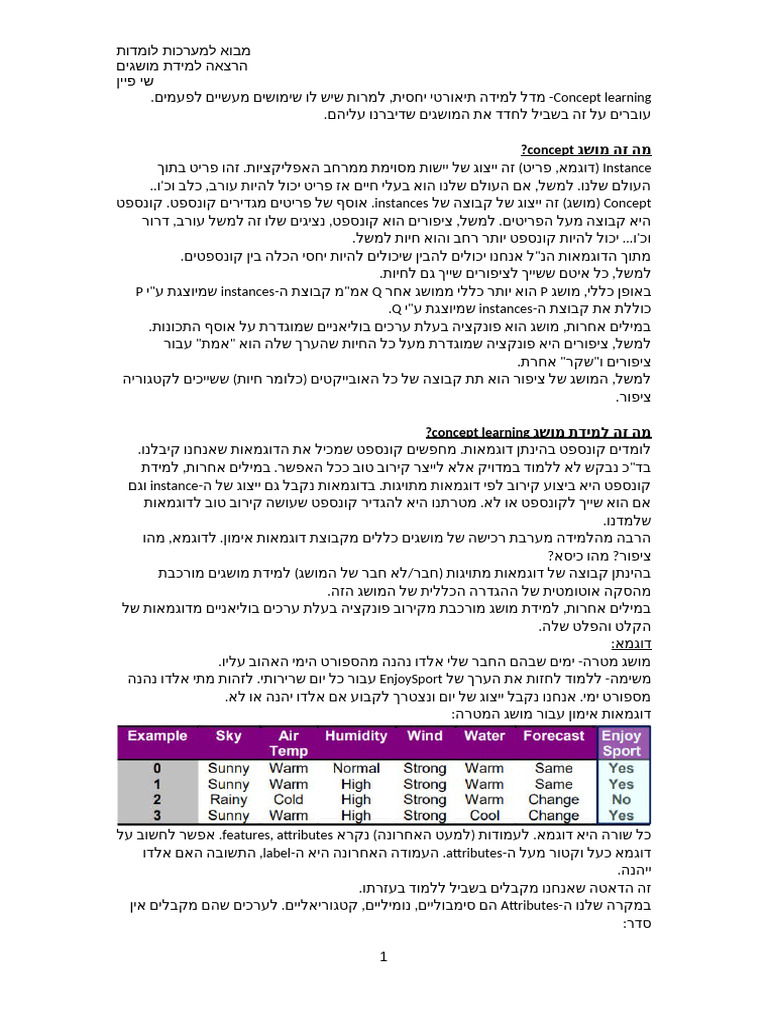 Intro ML Lec111 Concept Learning | PDF