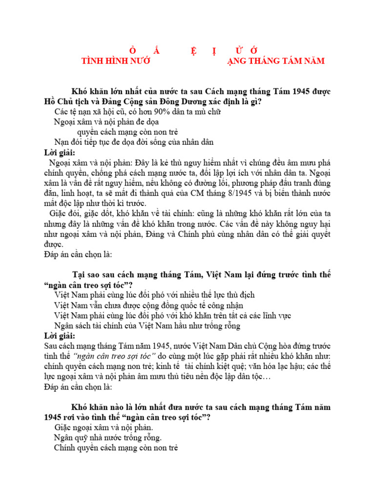 87 Cau Trac Nghiem Lich Su 12 Bai 17 Co Dap An 2023 Nuoc Viet Nam Dan Chu Cong Hoa Tu Sau Ngay 2 ...