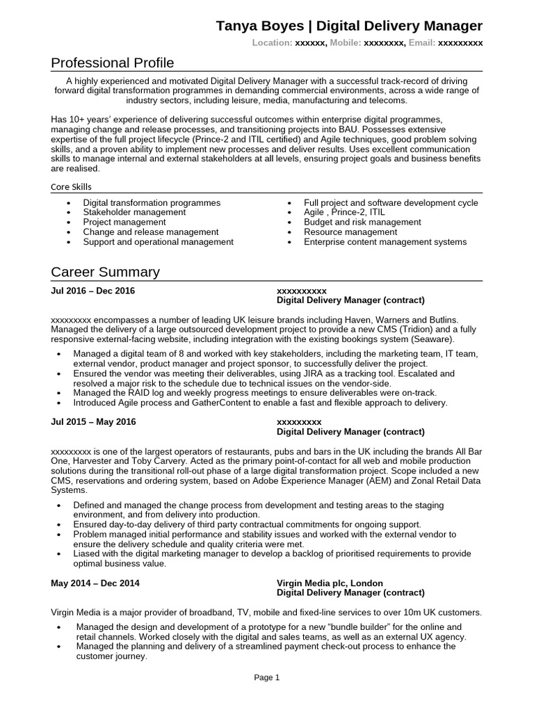 Digital Delivery Manager | PDF | Agile Software Development | Business