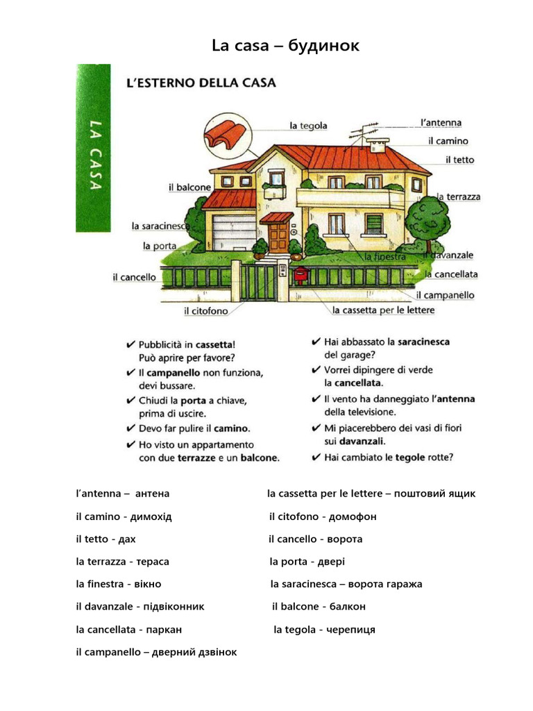 Lessico 3. La Casa | PDF