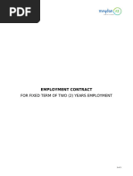 ADGM Employment Contract Template 2024 | PDF | Cost Of Living | Employment