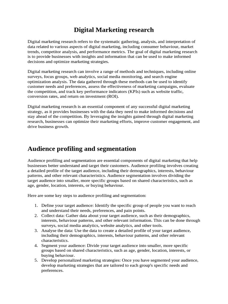 Chapter 2 | PDF | Digital Marketing | Target Audience