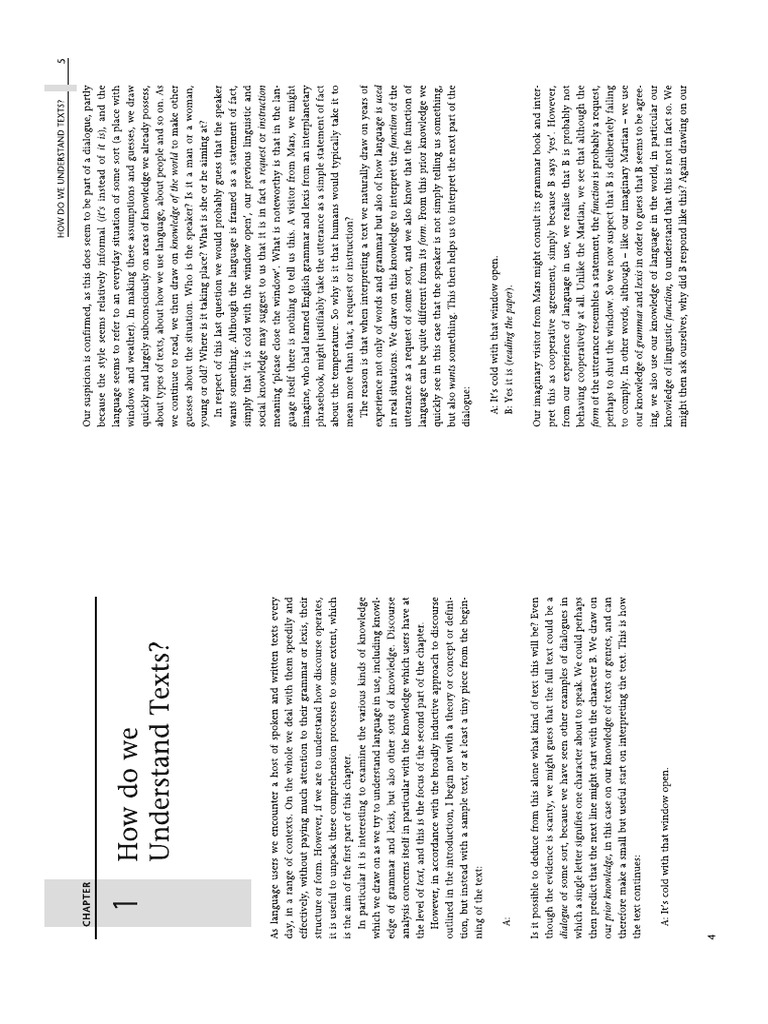 Bax (2011) Discourse and Genre (Chapters 1, 2, 3, 4, 6 & 7.1) | PDF