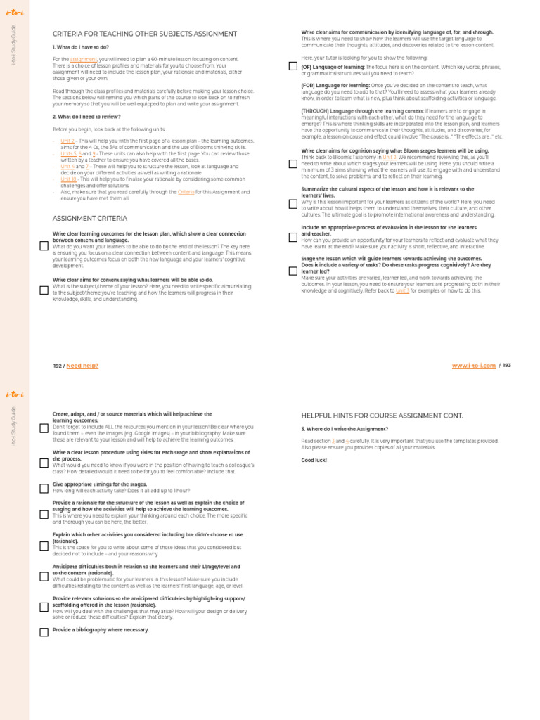 3.criteria | PDF | Learning | Lesson Plan
