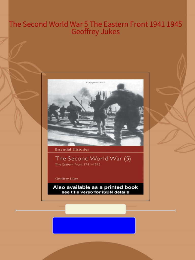 Where Can Buy The Second World War 5 The Eastern Front 1941 1945 Geoffrey Jukes Ebook With Cheap ...