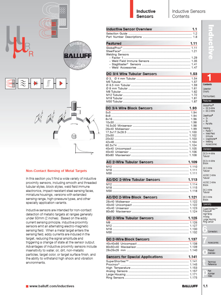 Manual Balluff Inductive Sensors | PDF | Electrical Connector | Direct ...