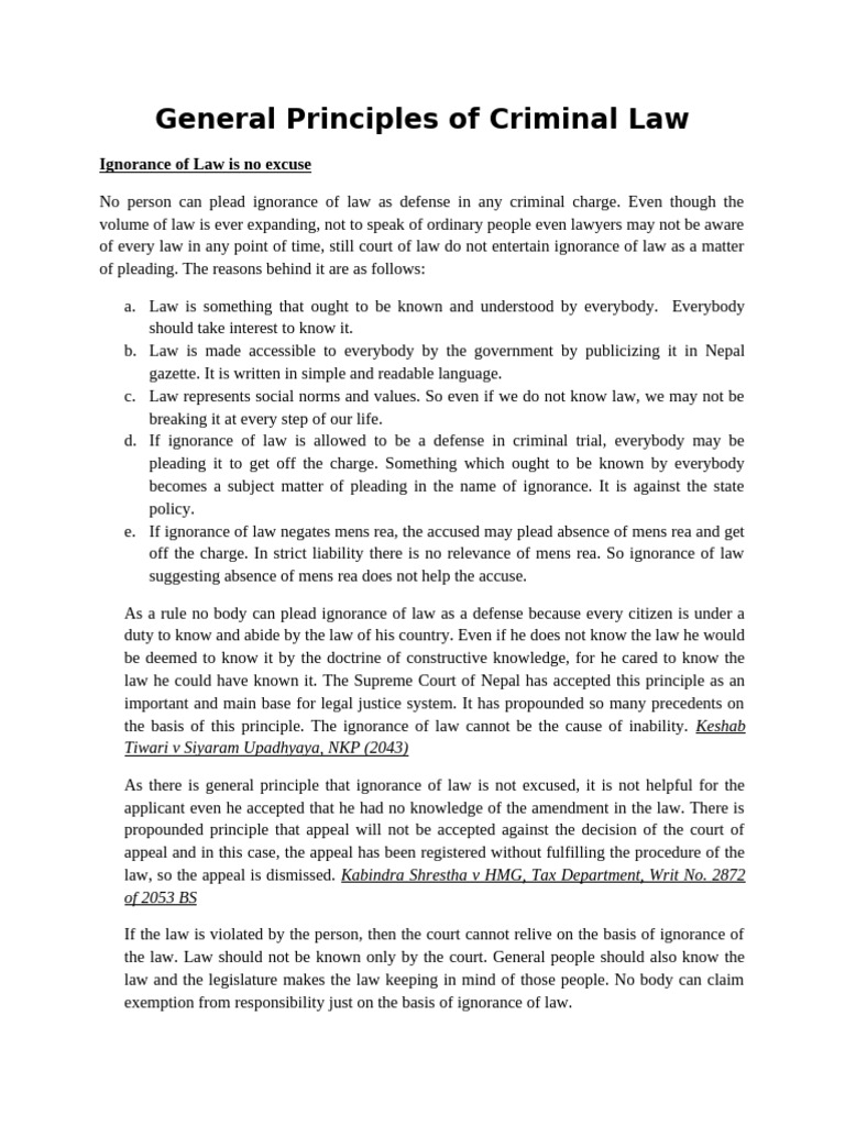 Principles of Criminal Law Explained | PDF | Burden Of Proof (Law) | Crimes