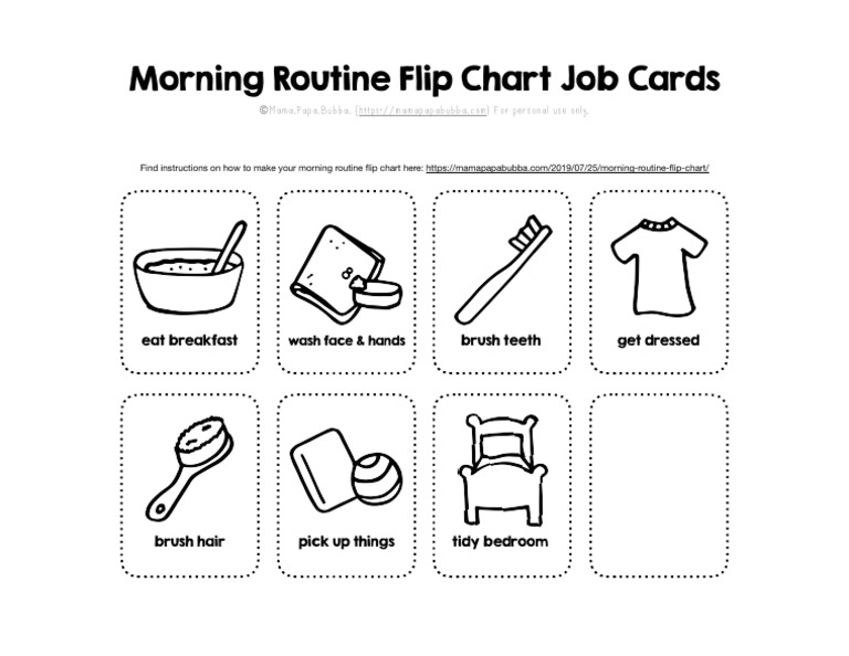 Morning Routine Flip Chart Printable | PDF