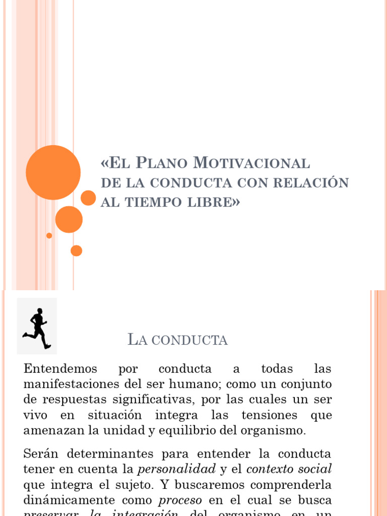 Motivación y Conducta en el Tiempo Libre | PDF | Motivación | Motivacional