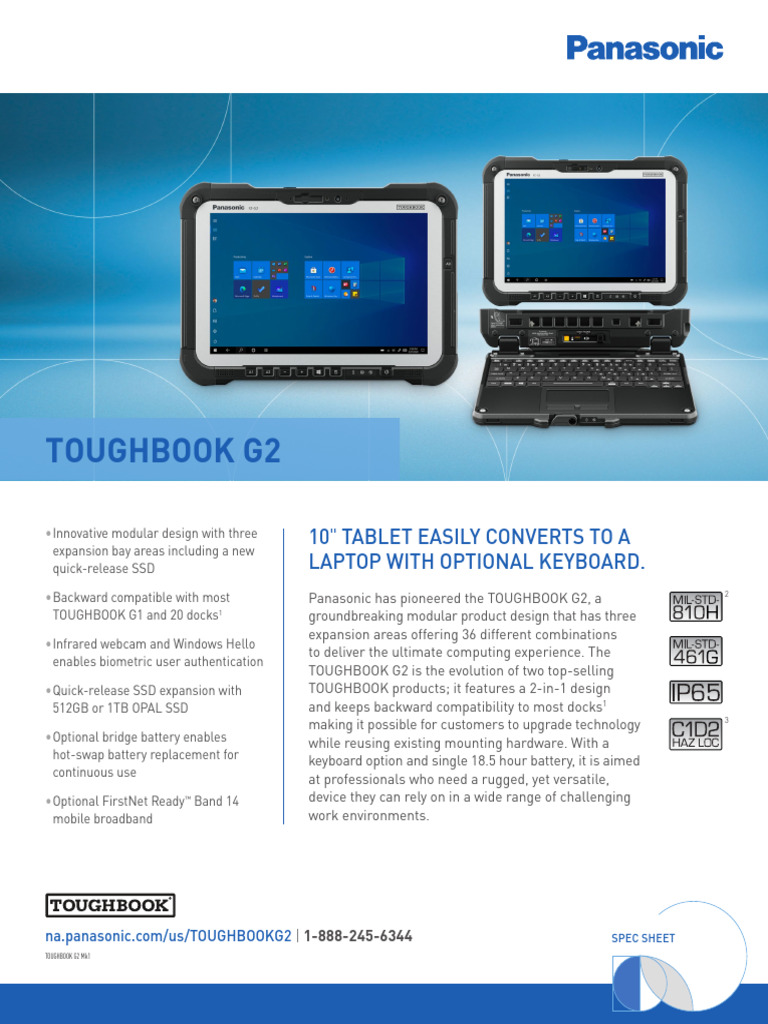 TOUGHBOOK FZ-G2 SpecSheet 07 21 FINAL FINAL | PDF | Computer Science ...