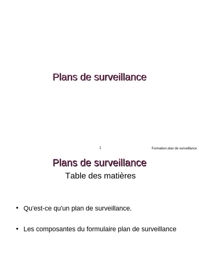 05 Plan de Surveillance | PDF | Échantillonnage (Statistiques)