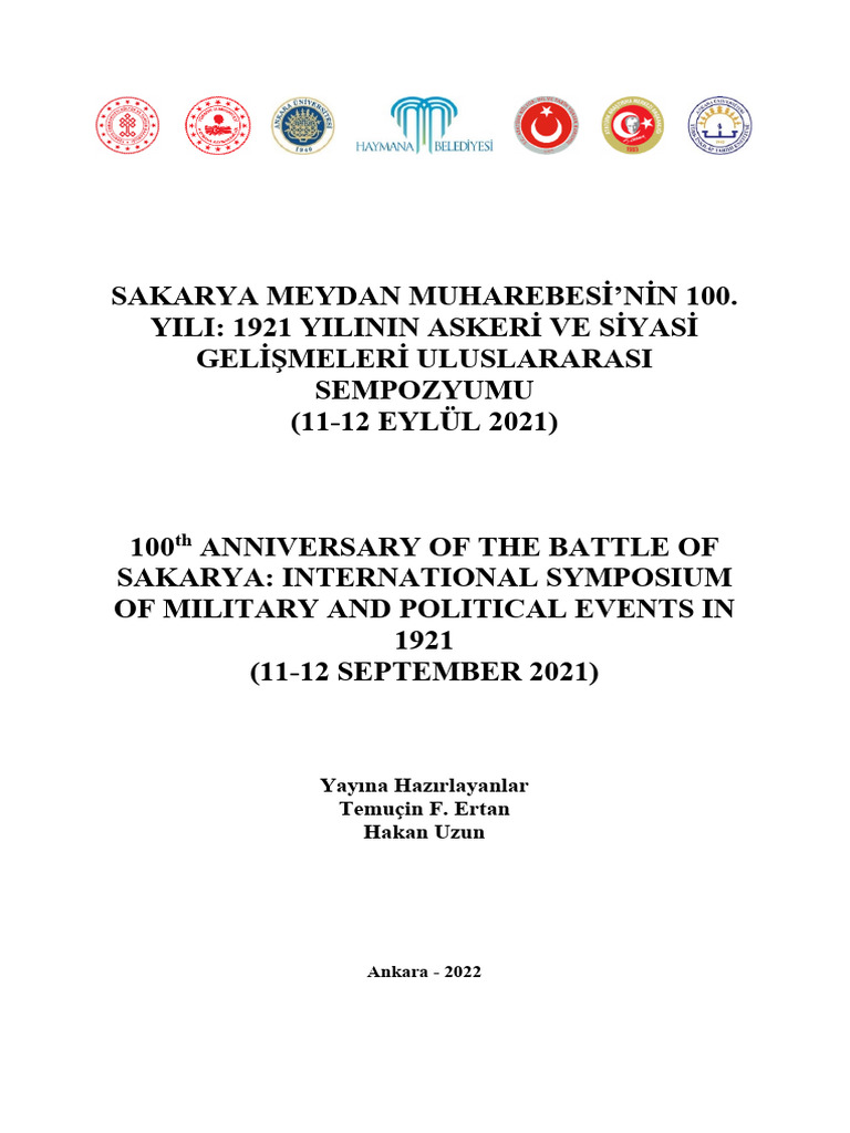 2021 Sakarya Ve Haymana Sempozyumu 05.09.2022 | PDF