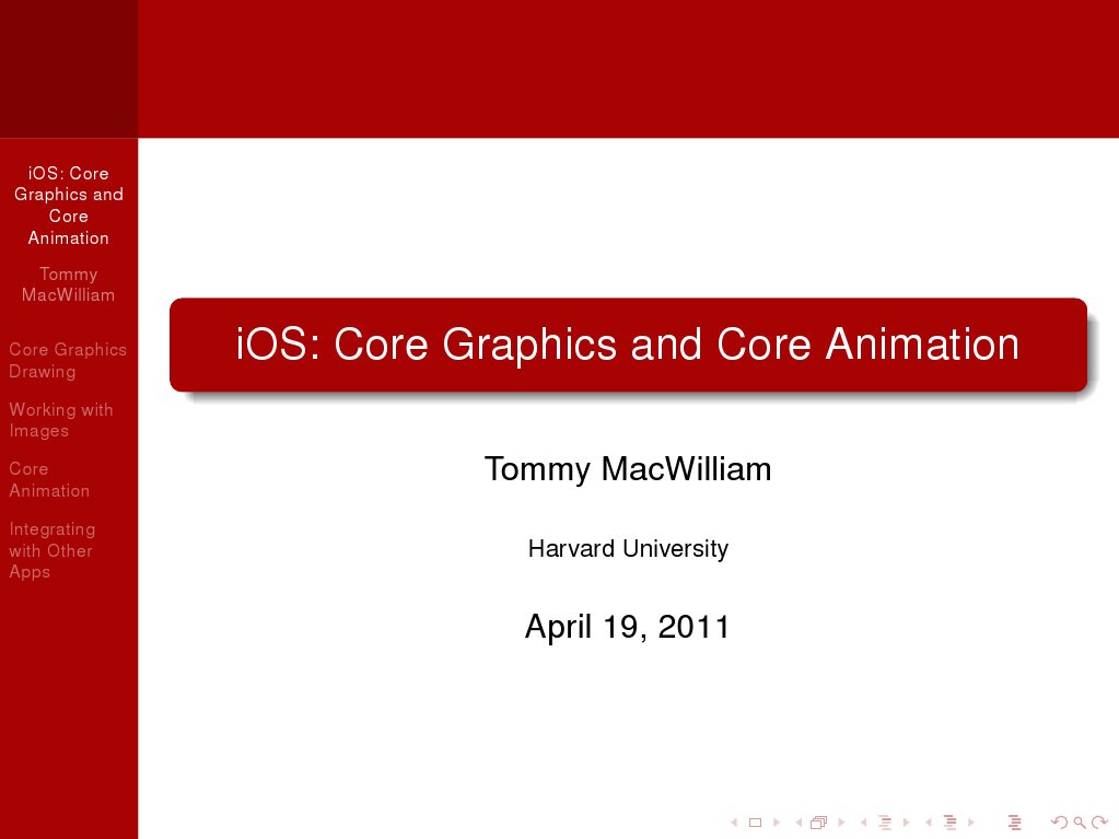 Ios: Core Graphics and Core Animation: Tommy Macwilliam | PDF | 2 D ...