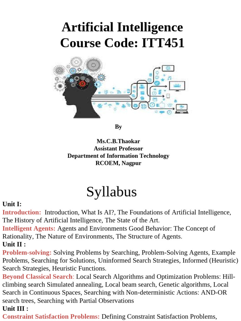 AI Unit1 Introduction | PDF | Artificial Intelligence | Intelligence (AI) & Semantics