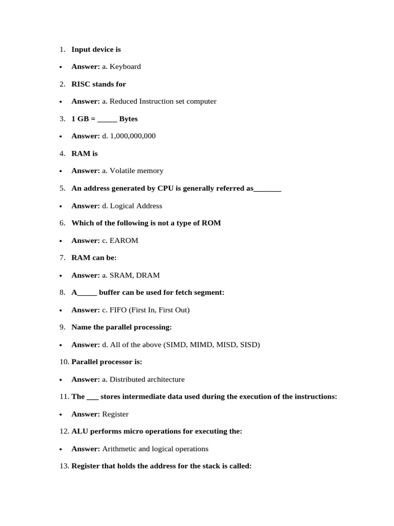 computer organisation and architecture solution 1 | PDF | Random Access Memory | Dynamic Random ...