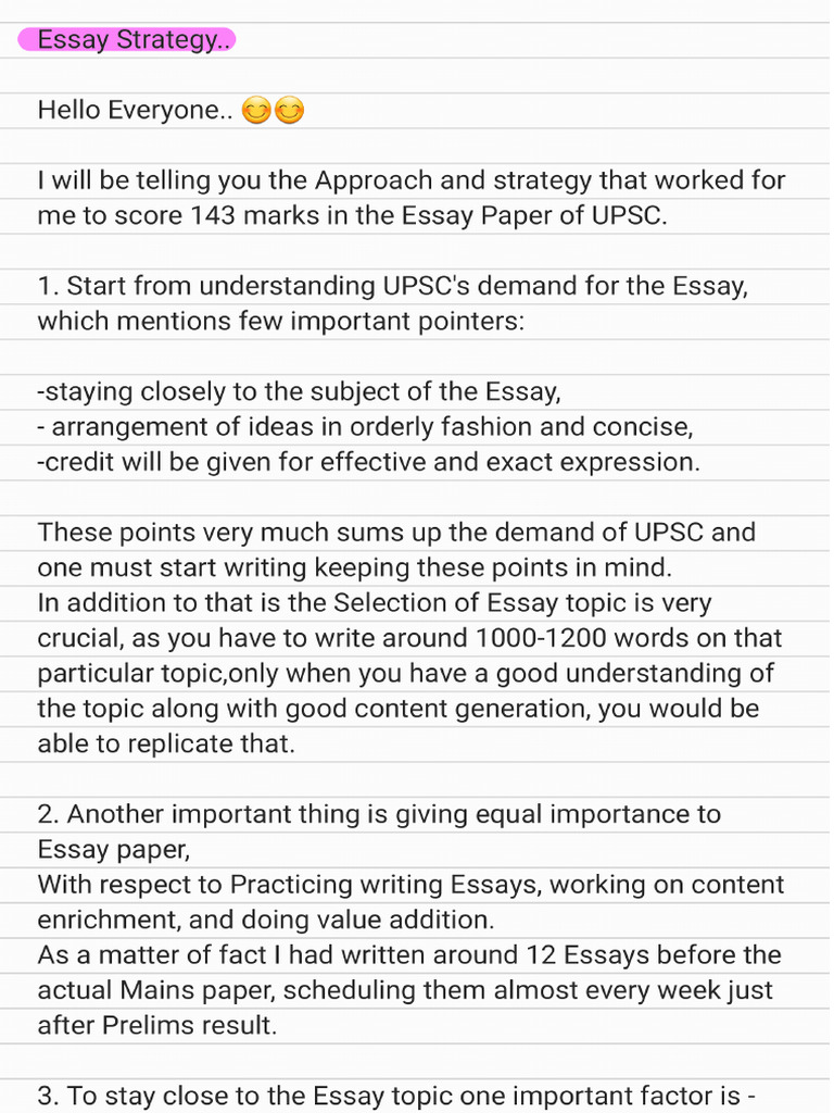 Essay Strategy by Katyayani Singh | PDF