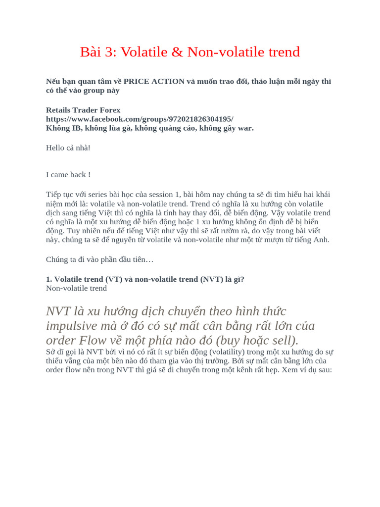 Bài 4 Volatile & Non-Volatile Trend | PDF