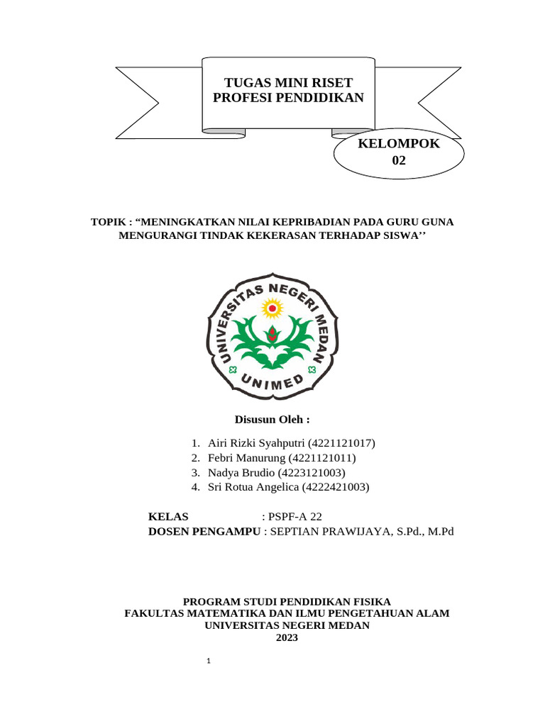 MINI RISET PROFESI PENDIDIKAN | PDF