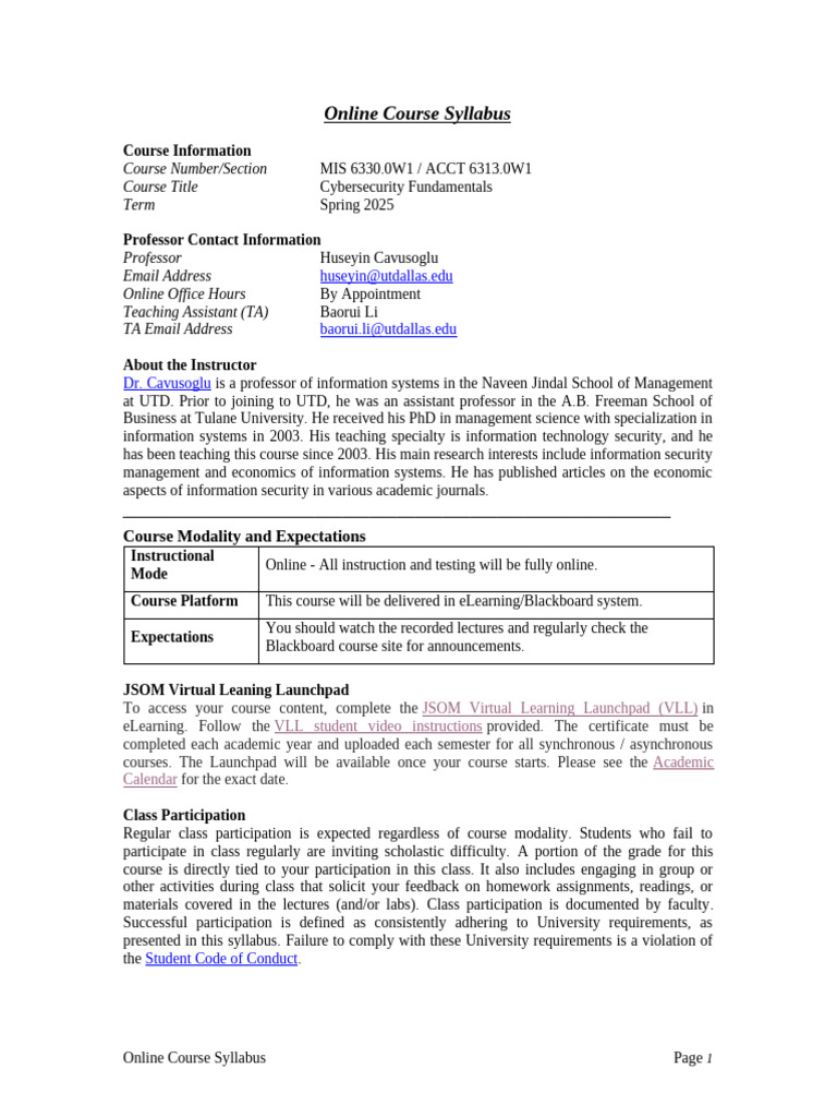 JSOM Virtual Learning Launchpad Guide | PDF | Educational Technology | Information Security