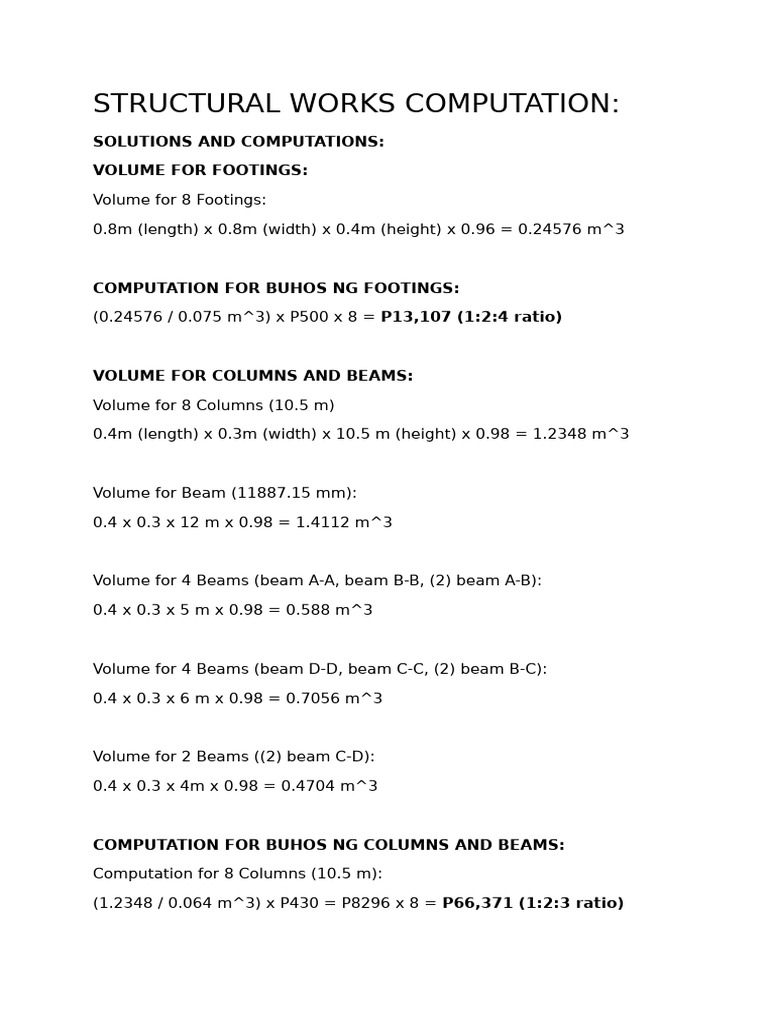 CAD-COMPUTATION-3 | PDF | Architectural Elements | Composite Material