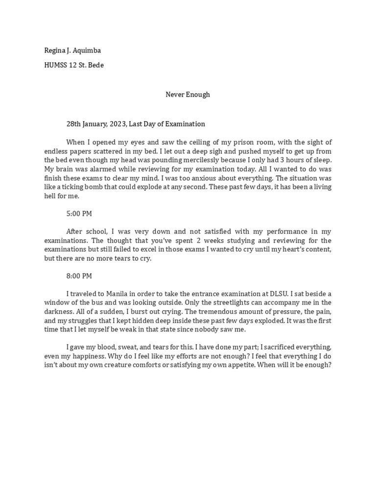 Creative Nonfiction Situational Essay | PDF
