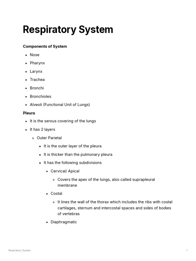 respiratory System | PDF | Lung | Larynx