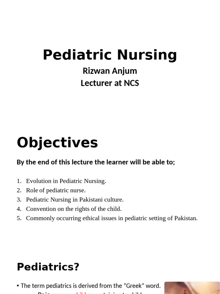 Evolution and Ethics in Pediatric Nursing | PDF | Pediatrics | Nursing