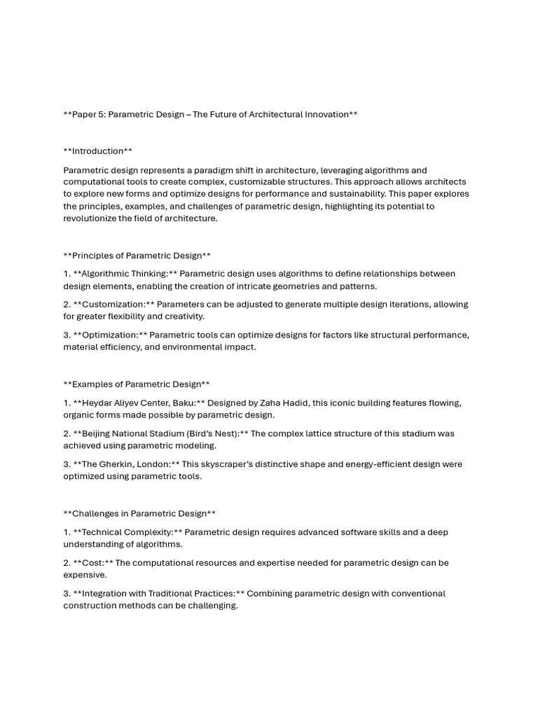 5 Parametric design | PDF