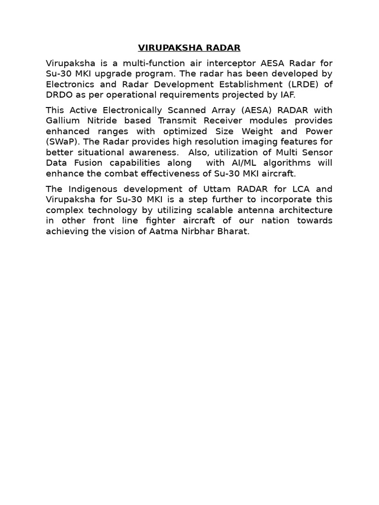 Aesa Radar | PDF