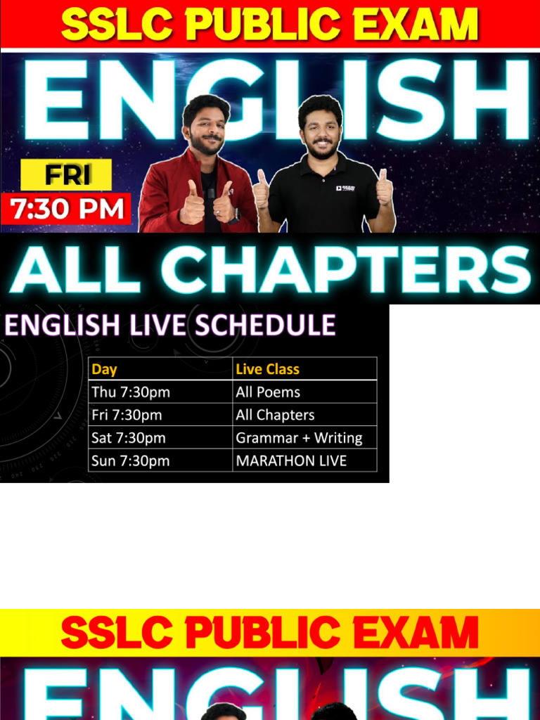 SSLC English All Chapters Revision Note | PDF