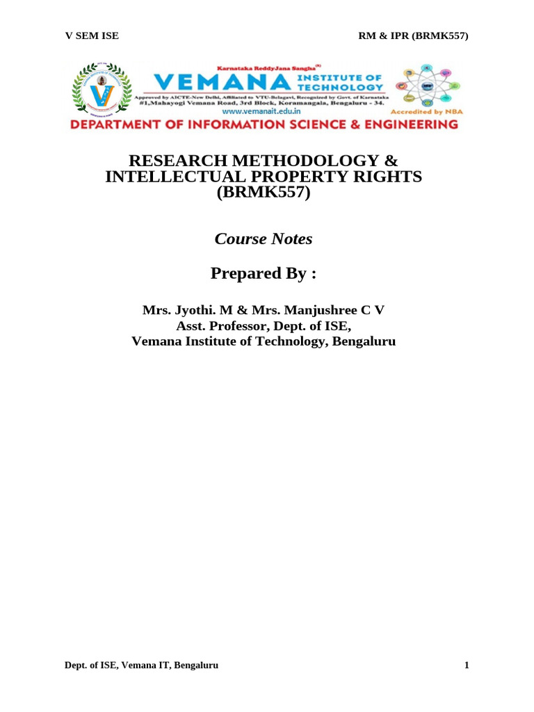 5th Sem-Rm (21rmi56) - Complete Notes | PDF | Motivation | Motivational