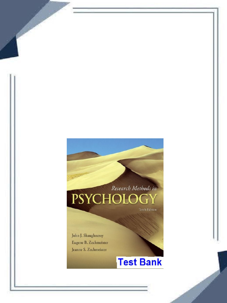 Complete Download of Research Methods in Psychology 10th Edition ... Complete Download of Research Methods in Psychology 10th Edition ...