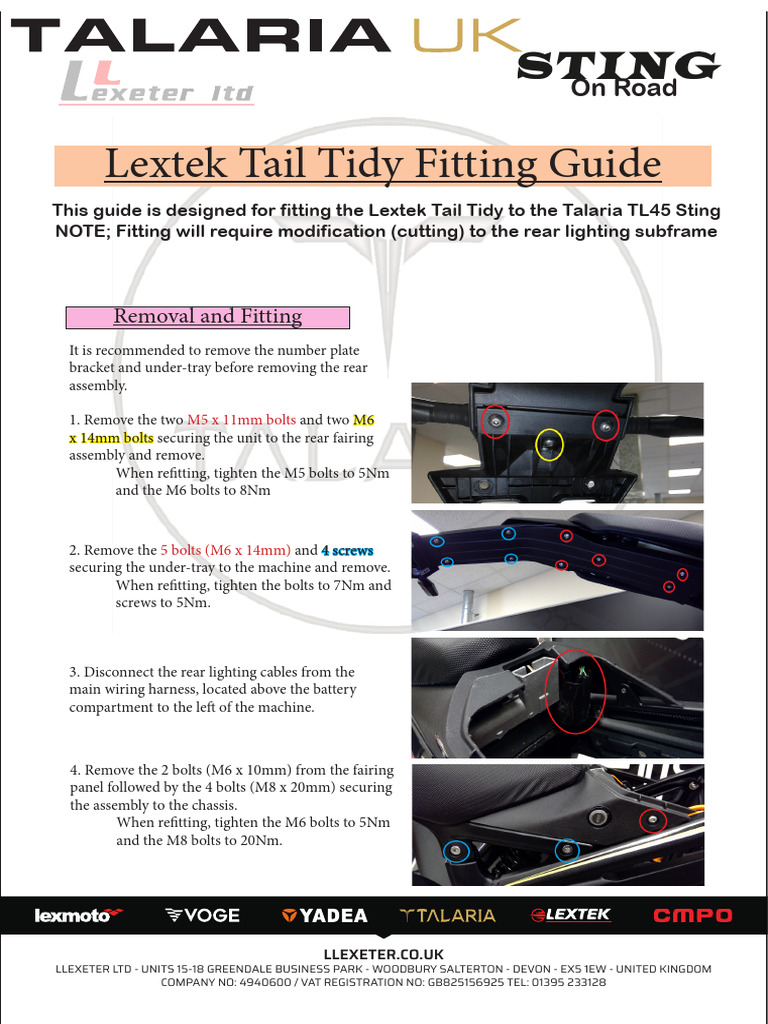 Talaria Tail Tidy | PDF | Screw | Manufactured Goods