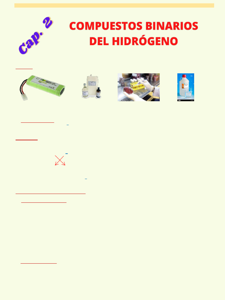 Compuestos Del Hidrogeno 2024 | PDF | Ácido | Ácido clorhídrico