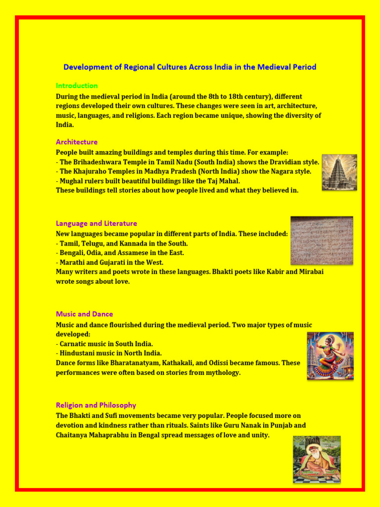 Regional Cultures in Medieval India | PDF