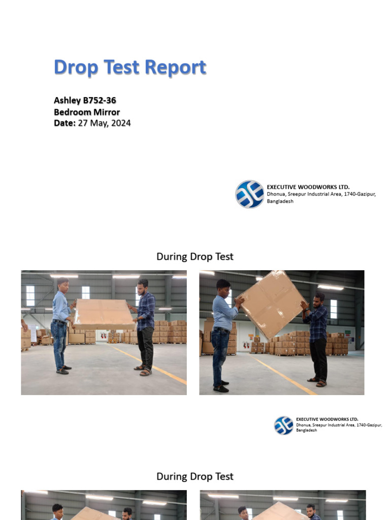 Drop Test Report - Ashley - B752 - Bedroom Mirror - 27-05-2024 | PDF