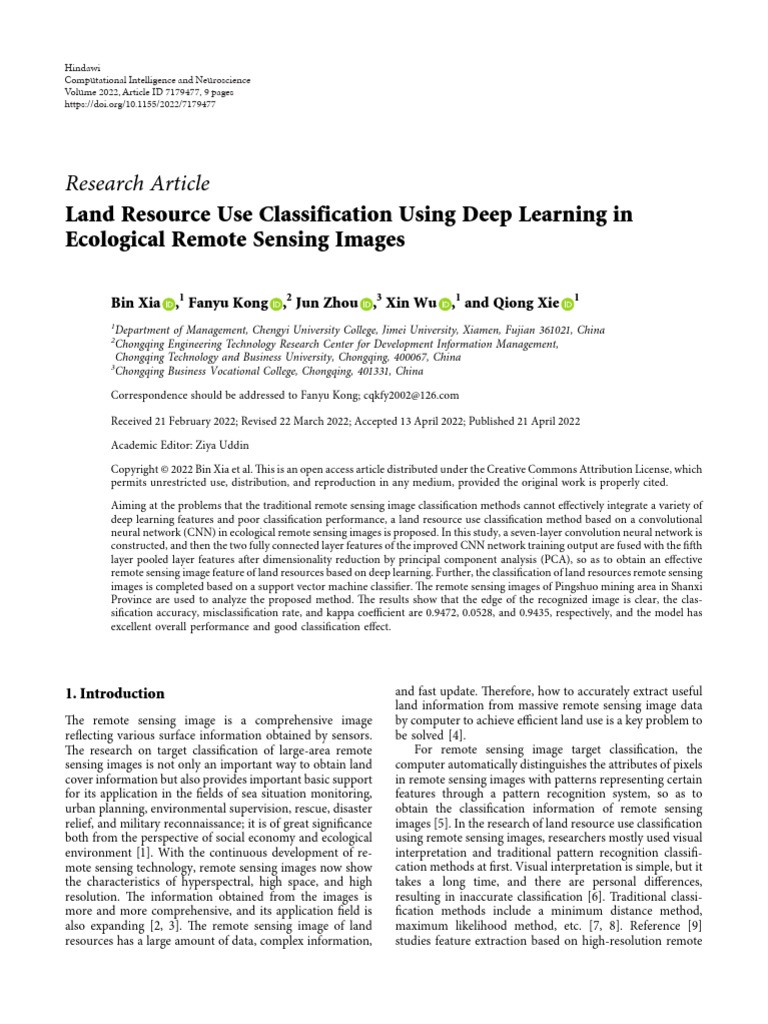 Land Resource Use Classification Using Deep Learni | PDF | Principal ...