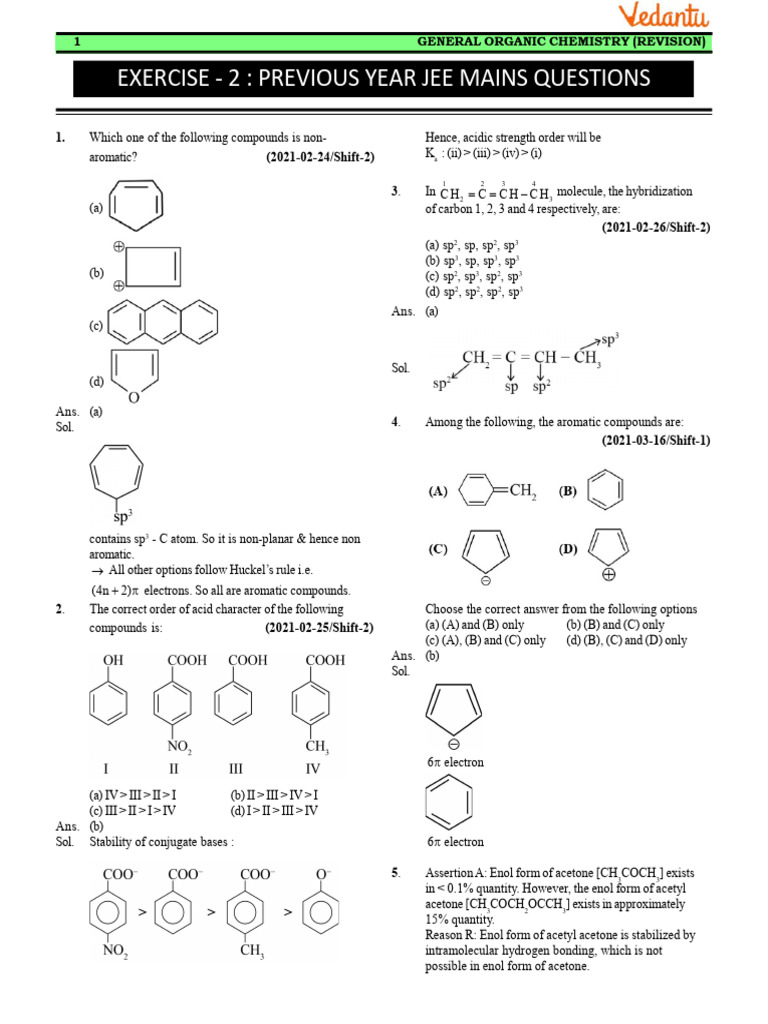 GOC (Part-2) Ex-2 | PDF | Aromaticity | Isomer