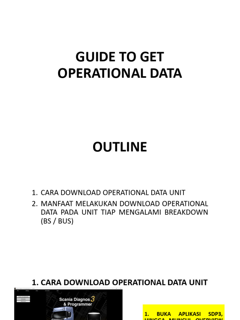 Cara Download Data Operasional Unit | PDF