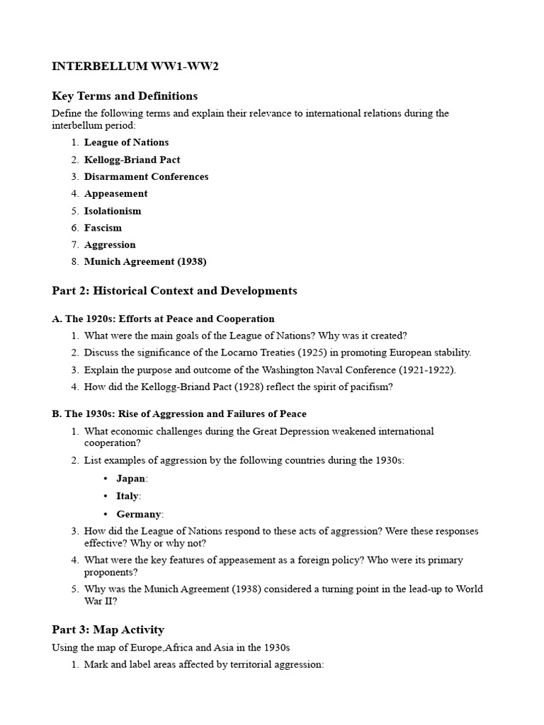 History 11th Grade - WW Interbellum | PDF | League Of Nations ...