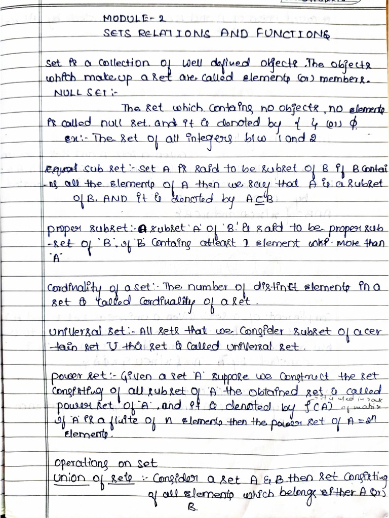 Sets, Relation and Function | PDF