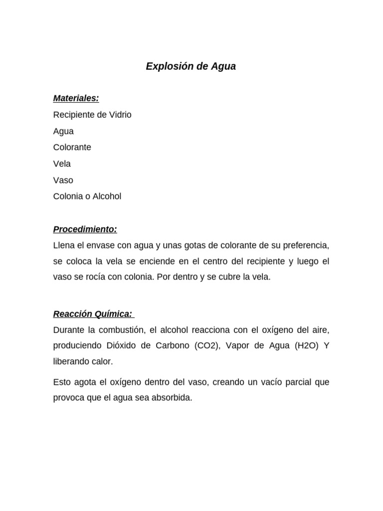 Explosión de Agua | PDF