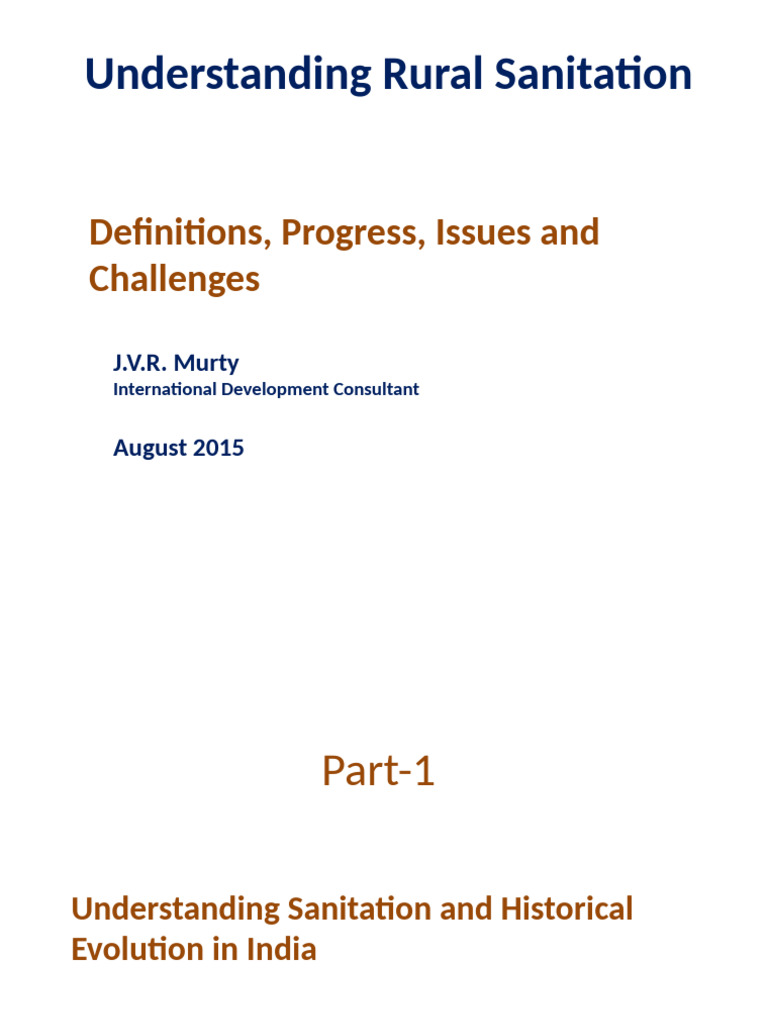 Rural Sanitation in India Tiss Tuljapur | PDF | Sanitation | Hygiene