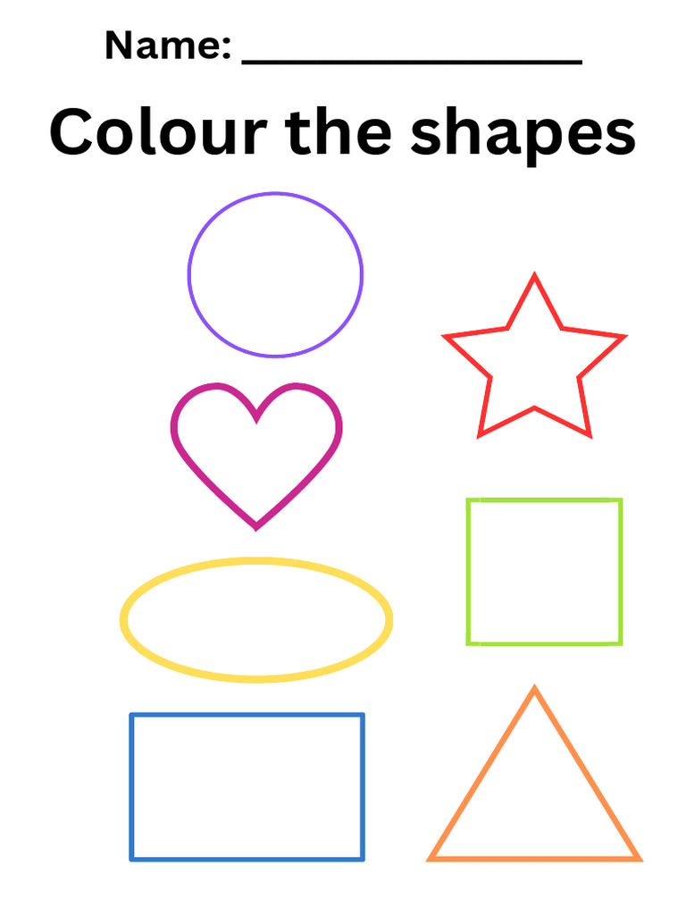 Colour the Shapes | PDF